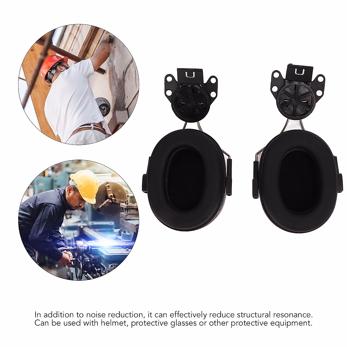 Dilwe Outdoor Earmuffs, Protective Soundproofing Earmuffs/Noise Reduction Helmet Soundproofing Earmuffs (Black) Other tactical supplies