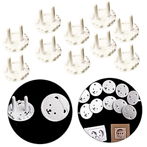 Baby Proofing Outlet Plugs Baby Safety Outlet Covers 2 Prong Plug Socket Protective Cover Electrical Safety Outlet Plugs for Home Office White 10Pcs Outlet Covers,Child Proof Plug