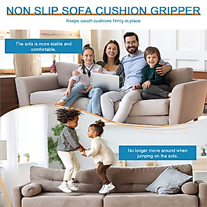 TAOCOCO Couch Cushions Gripper Slide Stopper Cushion Grips for Couch, Keep Couch Cushions from Sliding, Free Trim Non Slip Gripper Pad for Chair Sofa Futon Mattress Rug (Oversized Sofa, 22'' × 78'')