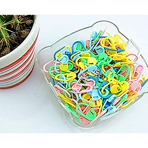 100PC Mix Color Knitting Stitch Counter Crochet Locking Stitch Markers Stitch Needle Clip Knitting Crochet Markers (100)