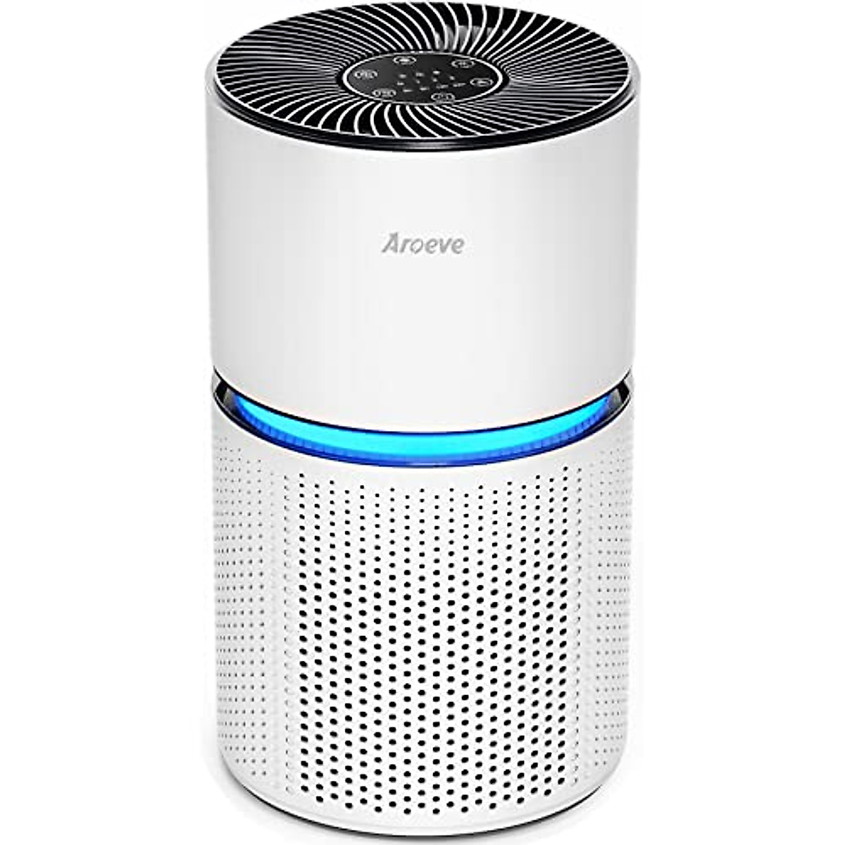 AROEVE Air Purifiers for Home Large Room Coverage Up to 1095 Sq.Ft Air Cleaner Impressive Filtration Remove Dust, Pet Dander for Office, Bedroom, MK03- White
