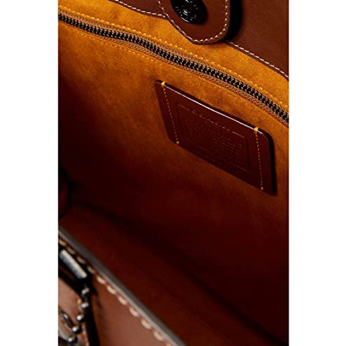 COACH Field Tote 40 in Sport Calf Badge Dark Saddle One Size