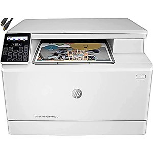 HP Color Laserjet Pro MFP M182nw Wireless All-in-One Laser Printer, Print Scan Copy, 17ppm, Auto-On/Auto-Off Function& Numeric Keypad, Compatible with Alexa -WULIC Printer Cable