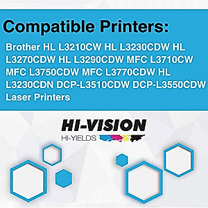 (BCYM, 8-Pack) HI-VISION HI-YIELDS® Compatible DR-223CL DR223CL Drum Units & TN-227 TN227 Toner Cartridge Replacement (with Chip,High Yield), for HL-L3210CW HL-L3270CDW HL-L3290CDW MFC-L3710CW