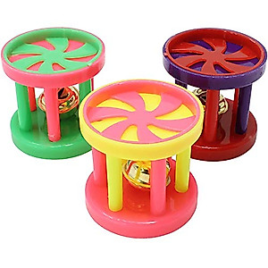 1309 3 Roller Foraging Cages Bonka Bird Toys Foot Beak Colorful Budgie Finch Parrotlet Parrot
