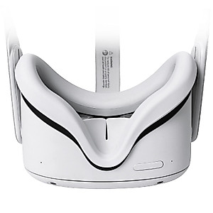 Anbee Silicone Soft Cushion Cover Comfort Shading Mask Padding Accessory Compatible with Oculus Quest 2 VR Headset (White)