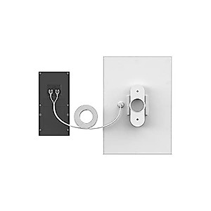 Ring Solar Panel For Ring Video Doorbell 2, Video Doorbell 3, Video Doorbell 3.1, Video Doorbell 3+ and Video Doorbell 4, Battery Doorbell Plus - White
