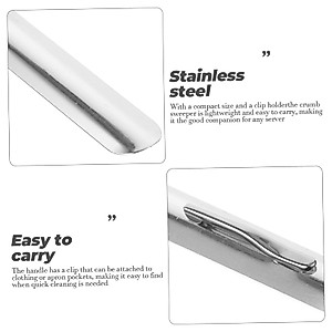 SHOWERORO 2pcs Bread Crumb Scraper Cabinet Cleaner Household Squeegees Household Cleaner Stainless Steel Silver Crumb Sweeper Heavy Duty Crumb Sweeper Cabinet Crumb Scraper Metal Cupboard
