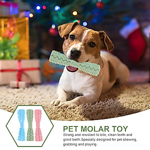 Mipcase 9 Pcs Pet Teething Stick Dog Toothbrush Stick Toy Dog Tooth Brush Chew Toys for Puppies Dog Teething Chew Dogs Teething Toys Teething Toys for Puppies Dental Stick TPR Massage