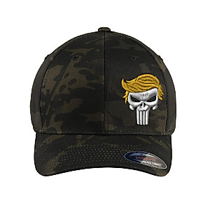 Custom Embroidered President 2020 "Keep Your HAT Great. 2024 Trump 6277 Flexfit Hat. (Multicam Black Camo, S/M)