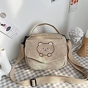 DWDC Crossbody Bags for Women Kawaii Small Purses for Women Lightweight Mini Purse Bag Cute Purse Bear Cell Phone