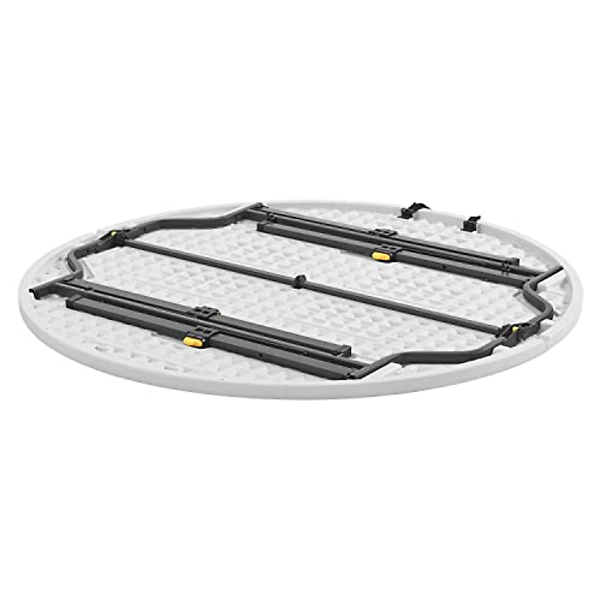 Living and More 4ft bi Round Folding Table, White