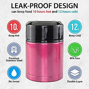 27 Oz Thermos for Hot Food |Insulated Food Container for Hot Food and Cold Food |Vacuum Stainless Steel Thermos for Hot Food Kids |Lunch Containers for Kids