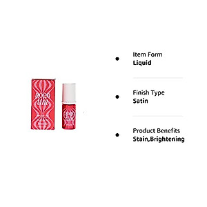 Benefit Gogo Tint Bright Cherry Tinted Lip & Cheek Stain, 0.2 Fl Oz