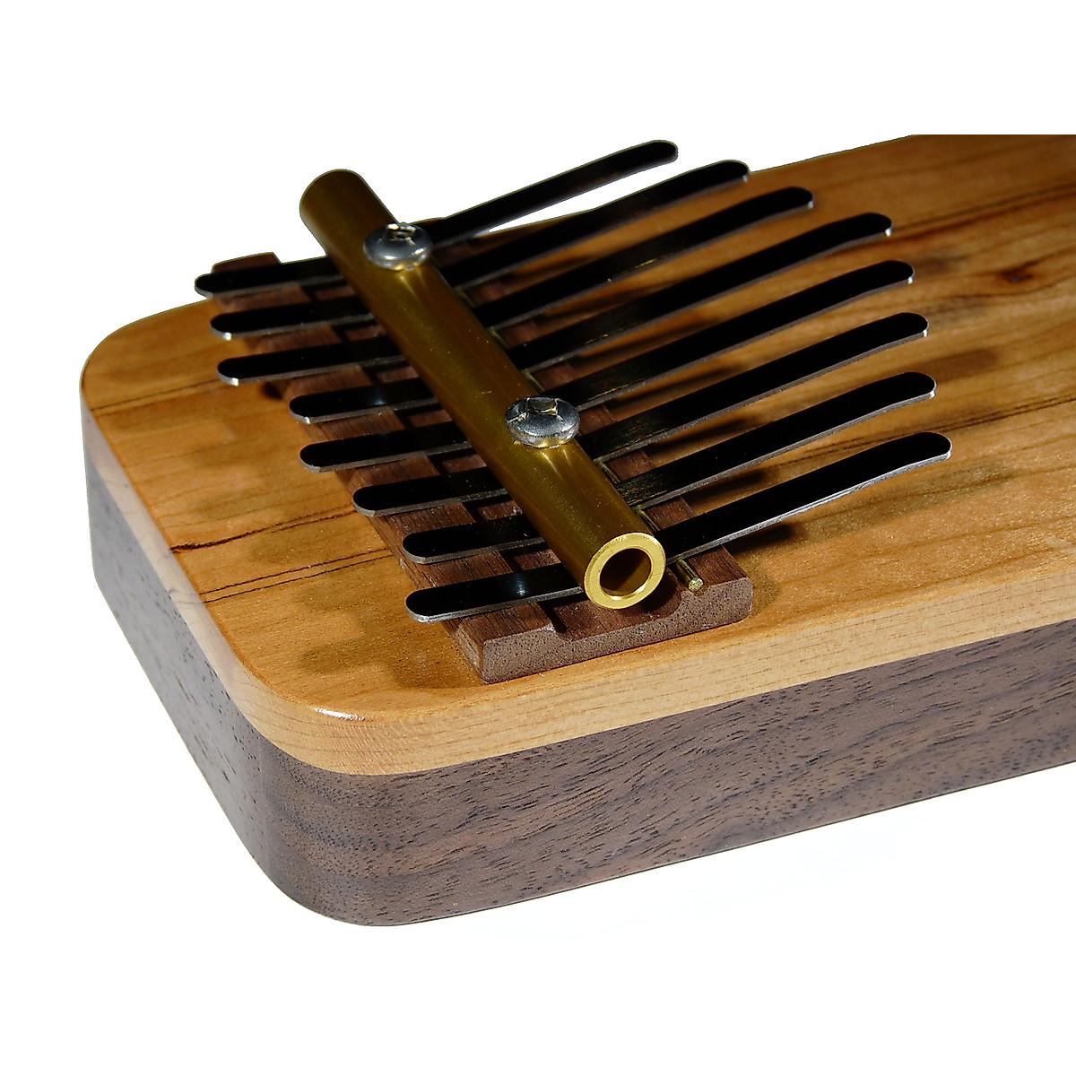 Zither Heaven Artisan Pentatonic 8 Note Black Walnut w/Cherry top Thumb Piano made in the USA