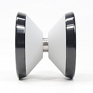 yoyofriends Peregrine Yo-Yo - Aluminum with Stainless Steel Rings - Bi-Metal YoYo (Moonrock with Black Ring)