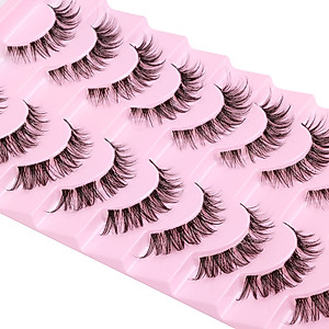 Wispy Lash Clusters 90Pcs Natural Eyelash Clusters Cat Eye Lash Extension Clear Band Cluster Lashes Natural Look Fluffy False Lashes 12MM