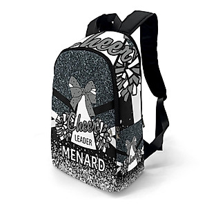 SunFancy Personalized Kid Bag Backpack,Cheerleader Black Custom Kid's Schook Bag Bookbag for Boy Girl Teen Children
