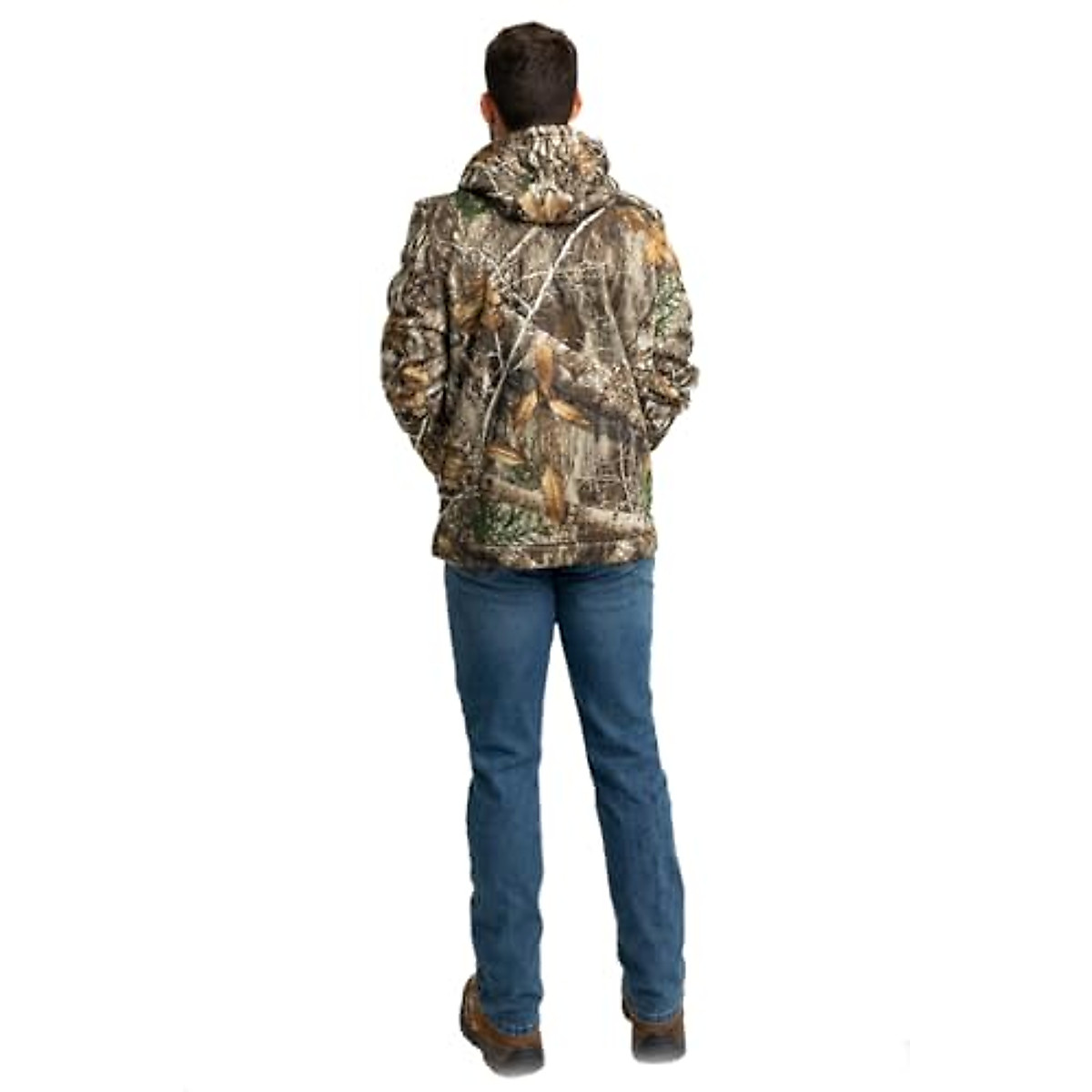 Realtree Men's Camo High Pile Fleece Vest Jacket for Hunting, Hiking and Climbing (US, Alpha, X-Large, Regular, Regular, Edge | Sherpa)