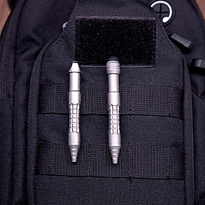 TACRAY Titanium Stylus Mini Pen, Bolt Action Small Pen with Branded Lamy Refill, Pocket Clip EDC Pen for Touch Screens