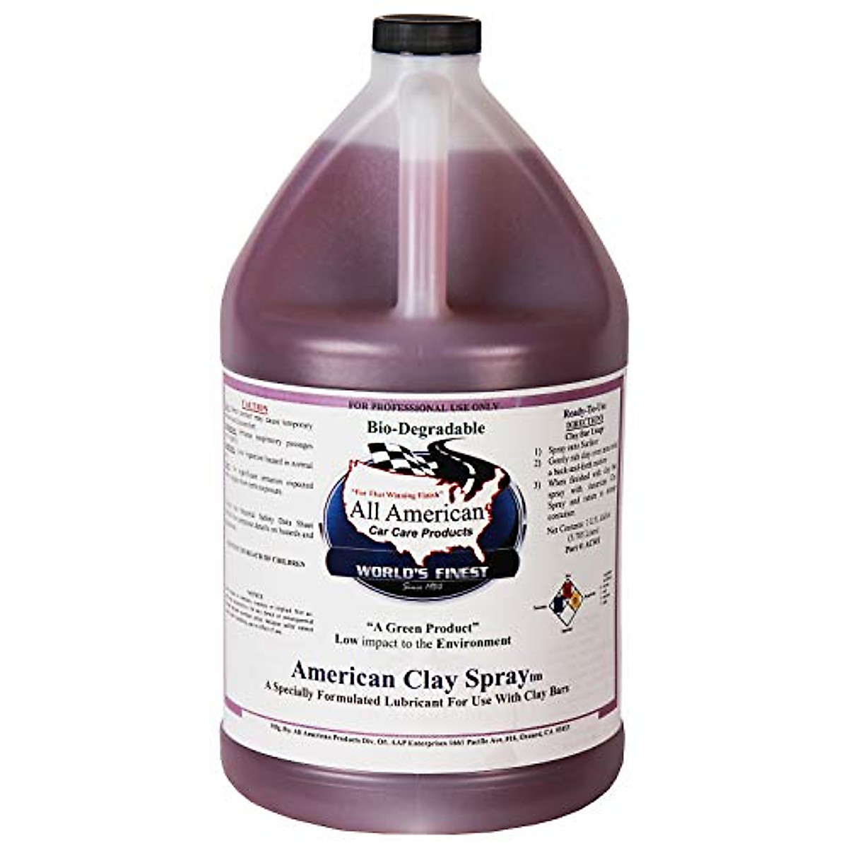 All American Car Care Products American Clay Spray Premium Automotive Clay Bar Lube Leaves a Smooth as Glass Feel (1 Gallon)