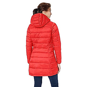 Amazon Essentials Women's Lightweight Water-Resistant Hooded Puffer Coat (Available in Plus Size), Red, X-Large
