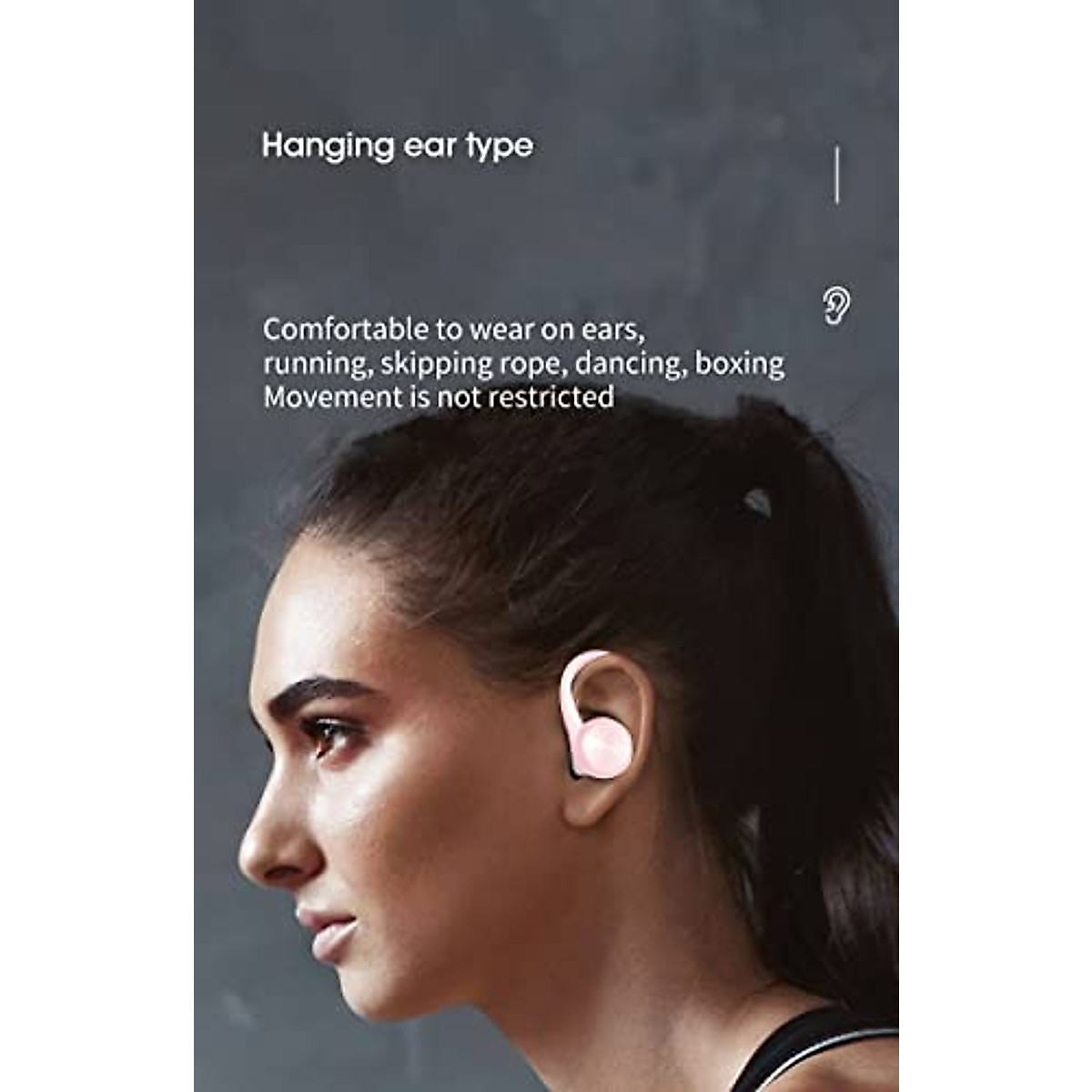 eDealz Fully Wireless Bluetooth 5.0 Rechargeable Active Sports Earbud Headphones w Smart LCD Display 48h USB C Power Charging Case Microphone Surround Stereo Bass and Passive Noise Cancelling (Pink)