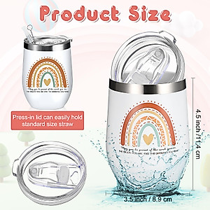 Thank You Gifts Inspirational May You Be Proud Tumbler Cup 12 oz Stainless Steel Insulated Rainbow Mug with Lids for Women Coworker Employee Teacher Nurse Volunteer Appreciation Graduation(10 Pcs)