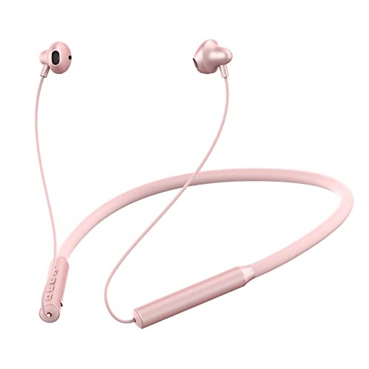 OINMELY Bluetooth Neckband Headphones V5.0 Cordless Earphones Sport Earbuds w/Mic 10Hrs Playtime Noise-Canceling Wireless Headset for Gym Running Compatible with iOS Samsung Android (Rose Gold)