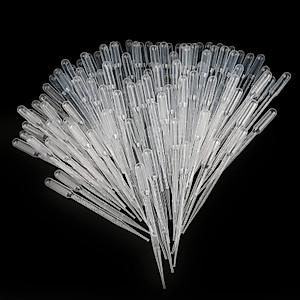 G2PLUS 100PCS 3ml Disposable Plastic Essential Oils Graduated Transfer Pipettes for Science Laboratory, Experiment, Essential Oils, Make up Tool