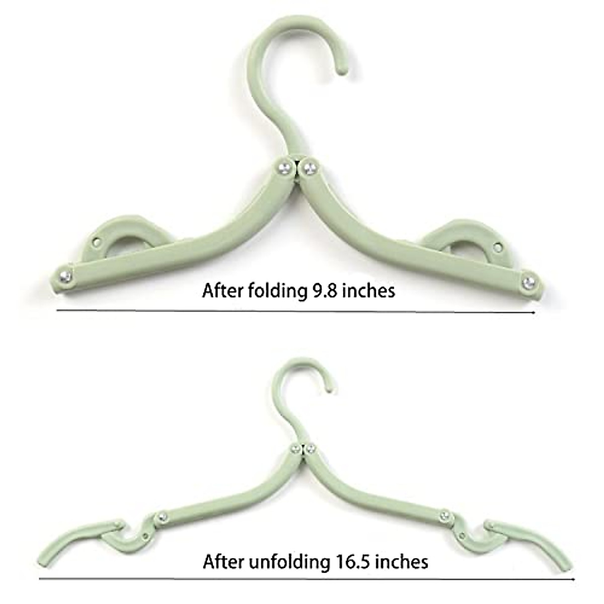 20 PCS Foldable Travel Hangers, Portable Folding Hanger Non-Slip, Lightweight, Suitable for Tops, Pants, Skirts, Coats, Etc.