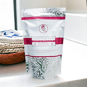 Ninja Mama Sitz Bath Soak Postpartum Relief After Birth Tears and Hemorrhoids. All Natural Dead Sea and Epsom Salts Blend with Essential Oils.Post Partum. 10 oz Pack for 10 Over The Toilet Sitz Baths