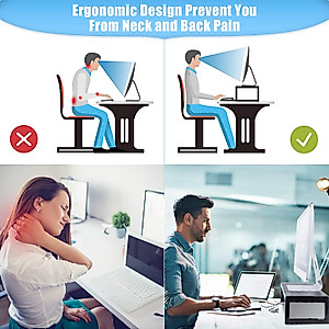 Monitor Stand Riser, Kavalan Lightweight 4 Level Height Adjustable Computer Monitor Stand & Desktop Printer Stand with Storage Drawer for Office Desk Accessories, Supports up to 5kg PC Monitor, Laptop