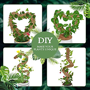 2 Pack 25 Inch Coco Coir Moss Poles for Climbing Indoor Plants - Handmade Plant Support for Creepers to Grow Upwards