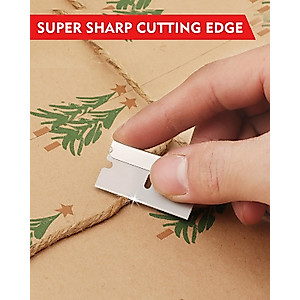 WORKPRO 100-Pack Single Razor Edge Blades, Industrial Scraper Razor Blades, High Carbon Steel One Edge Razor Blades