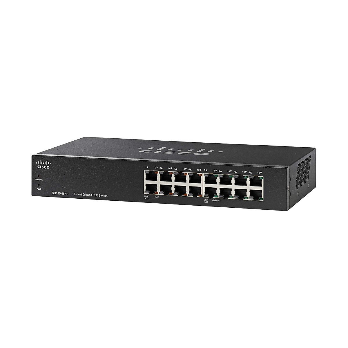 Cisco SG110-24 Desktop Switch with 24 Gigabit Ethernet (GbE) Ports plus 2 Combo mini-GBIC SFP , Limited Lifetime Protection (SG11016HPNA)