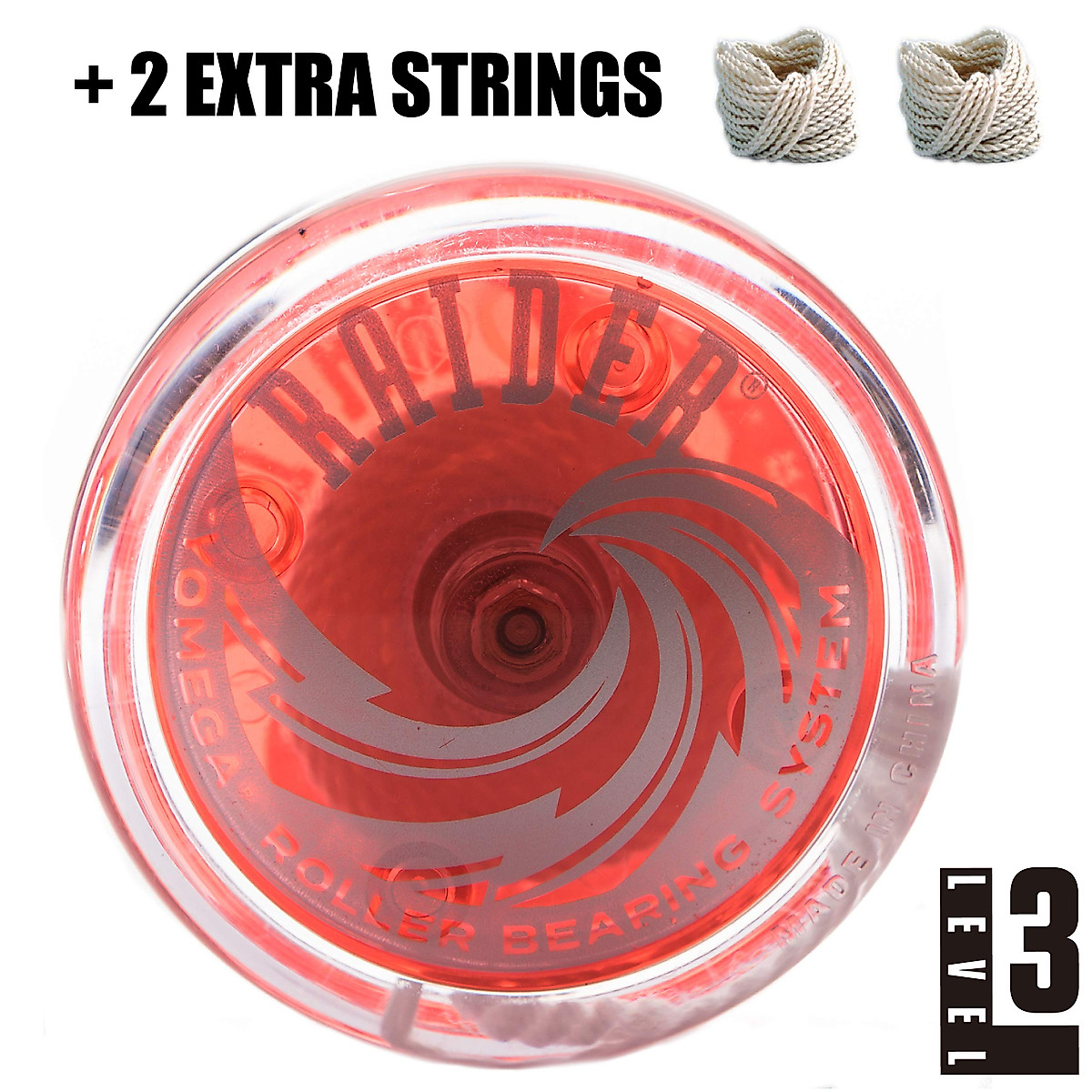 Yomega Raider – Responsive Pro Level Ball Bearing Yoyo, Designed for Advanced String Trick and Looping Play (Color May Vary)