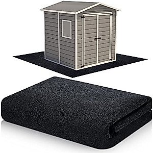 Haull Outdoor Storage Shed Floor Mat Waterproof Outdoor Carport Mat Thickened Soft Patio Furniture Mat Washable with Non Slip Backing, Storage Shed Not Included (5 x 3 FT)