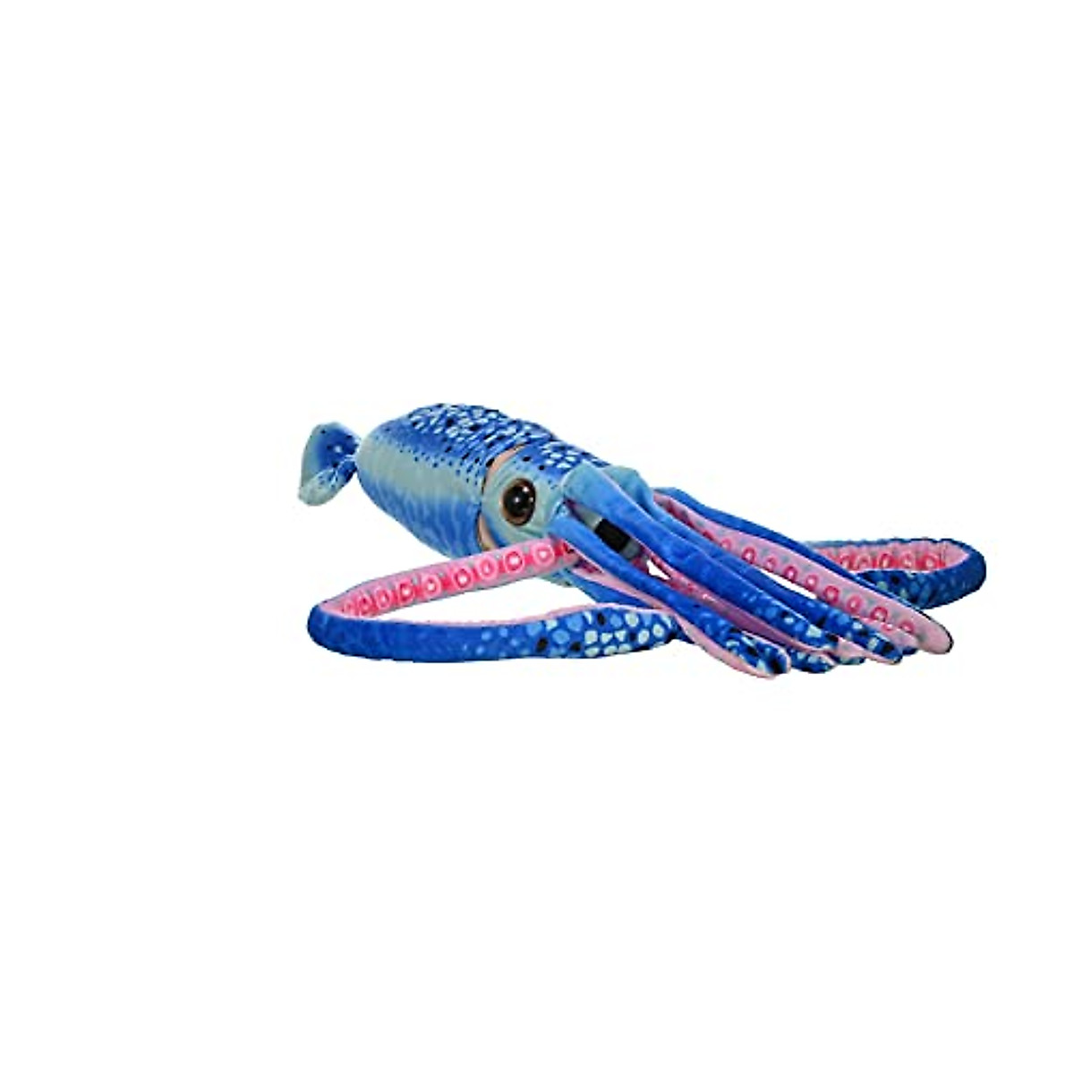 Wild Republic Wr Print Squid Plush, Stuffed Animal, Plush Toy, Gifts for Kids, Blue, 22"