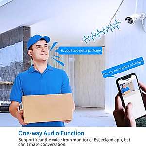 [10CH Expandable, 2K] Hiseeu All in one with 12" LCD Monitor 3TB Hard Drive, Wireless Security Camera System, Home Business 5MP Dual WiFi NVR 4Pcs 3MP Outdoor Bullet IP Cameras Night Vision Waterproof