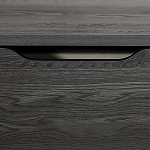 South Shore Trinity 1-Drawer Nightstand, Gray Oak with Cut-Out Handles