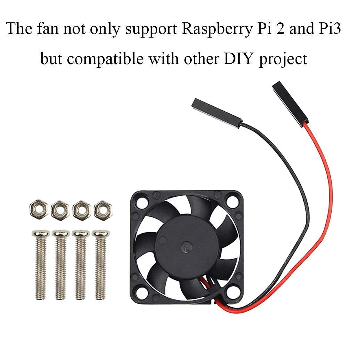 for Raspberry Pi Fan, 4Pcs for Raspberry Pi Cooling Fan Brushless CPU Cooling Fan Heatsink Cooler Connector Separating One-to-Two Interface 3.3V 5V for Raspberry Pi4 Pi3 B+, Pi 3, Pi 2, Pi 1 B+