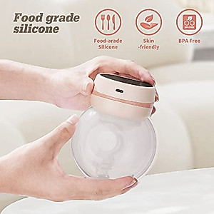 Breast Pump Electric,Wearable Breast Pump,Portable Breast Pump with 3 Modes 9 Levels,Memory Function Rechargeable Single Milk Extractor with Massage Mode-24mm Flange…
