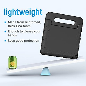 Bolete Case for Onn 10.1 Tablet Pro Model 100003562 (2020 Release), Kids 10.1 Inch Android Tablet Onn 10.1 Pro Case with Handle EVA Foam Shockproof Washable Cover for Adults, Children - Black