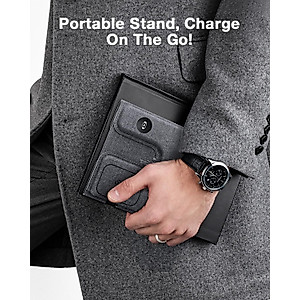 JARGOU Fabric Travel 3 in 1 Charging Station for Apple Charging Station for Multiple Devices for Apple Watch Charger, Wireless Charger for iPhone 15 14 13 12 11 X 8, for AirPods Foldable