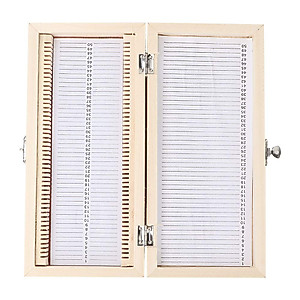 Oumefar Microscope Slides Case, Glass Biological Biology Slide Storage Kit Wood Samples Microscope Slide Box for Basic Science Education