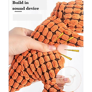 Meyufave Pet Plush Toy Squeaky Dog Toy Dinosaur Bite Resistant Tooth Grinding Soundmaking Dog Chew Toys for Puppy, Small, Middle, Big Dogs