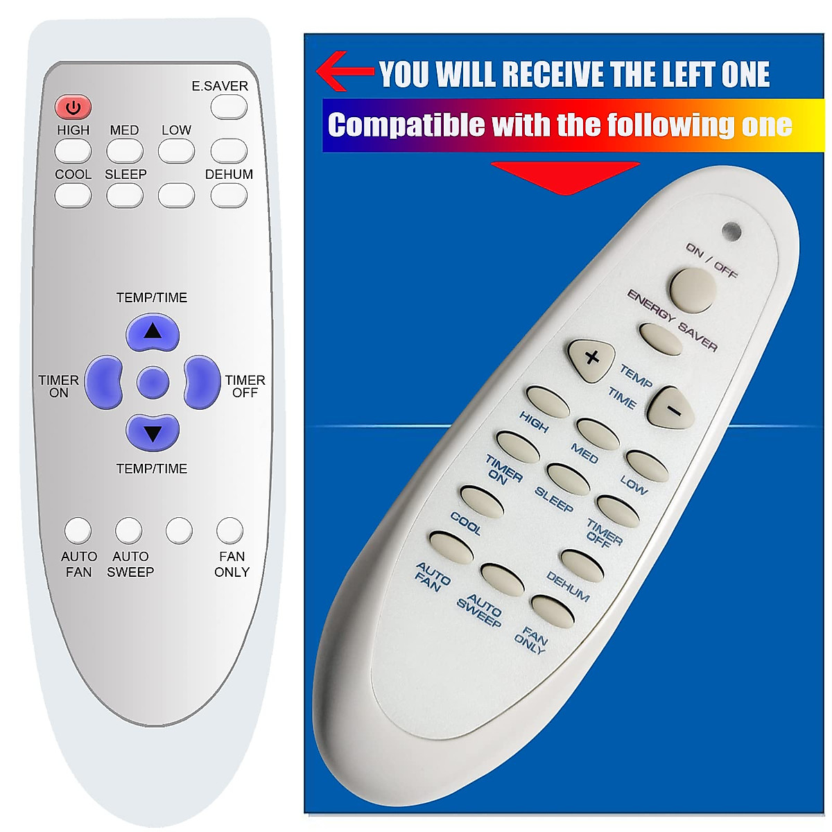 Replacement for Haier Amana Comfort aire Air Conditioner Remote Control 0010400318 0010400319 0010403068 0010403069 0010403408 0010403409 VC532237060714 0010400091 0010400092