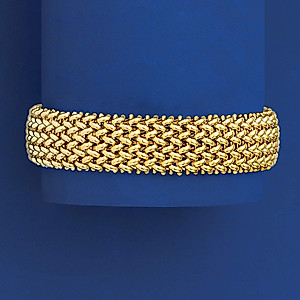 Ross-Simons Italian 14kt Yellow Gold Riso-Link Bracelet. 7 inches