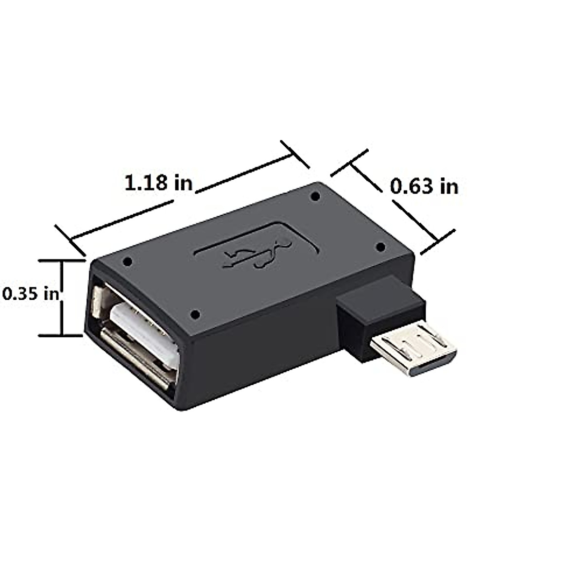 Oassuose 2-in-1 Powered Micro USB OTG Adapter for Fire Stick/Host Devices, Android Smart Phone or Tablet - 2 Pack